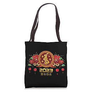2023 Year of the Rabbit Chinese New Year Zodiac Lunar Bunny Tote Bag