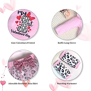 fioukiay Preemie Baby Girl Valentine's Day Skirt Sets Infant Love Heart Top Valentine's Day Dress Clothes Outfits (Pink, Preemie)