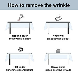 Hiasan Clear Plastic Tablecloth Rectangle - 100% Waterproof Oilproof Stain Resistant Wipeable Transparent Vinyl Table Cloth Protector, 54 x 80 Inch