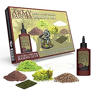 The Army Painter Battlefields Basing Set - Terrain Model Kit for Miniature Terrain Bases - Diorama Supplies with Landscape Rocks, Scenic Sand, Model Grass, Tufts & Free Basing Glue