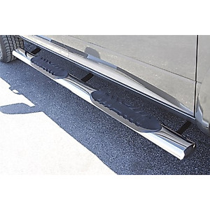 Lund 23984003 Polished Stainless Steel 5" Oval Straight Nerf Bars for 2009-2018 Dodge Ram 1500, 2010-2018 Ram 2500/3500 Crew Cab