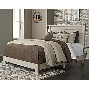 Signature Design by Ashley Hollentown Platform, King, Whitewash