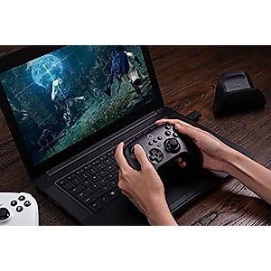 8Bitdo Ultimate Bluetooth Controller with Charging Dock for Switch and Windows, Black