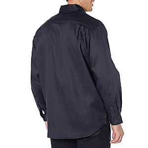 Carhartt mens Flame Resistant Lightweight Twill (Big & Tall) button down shirts, Dark Navy, XX-Large Tall US