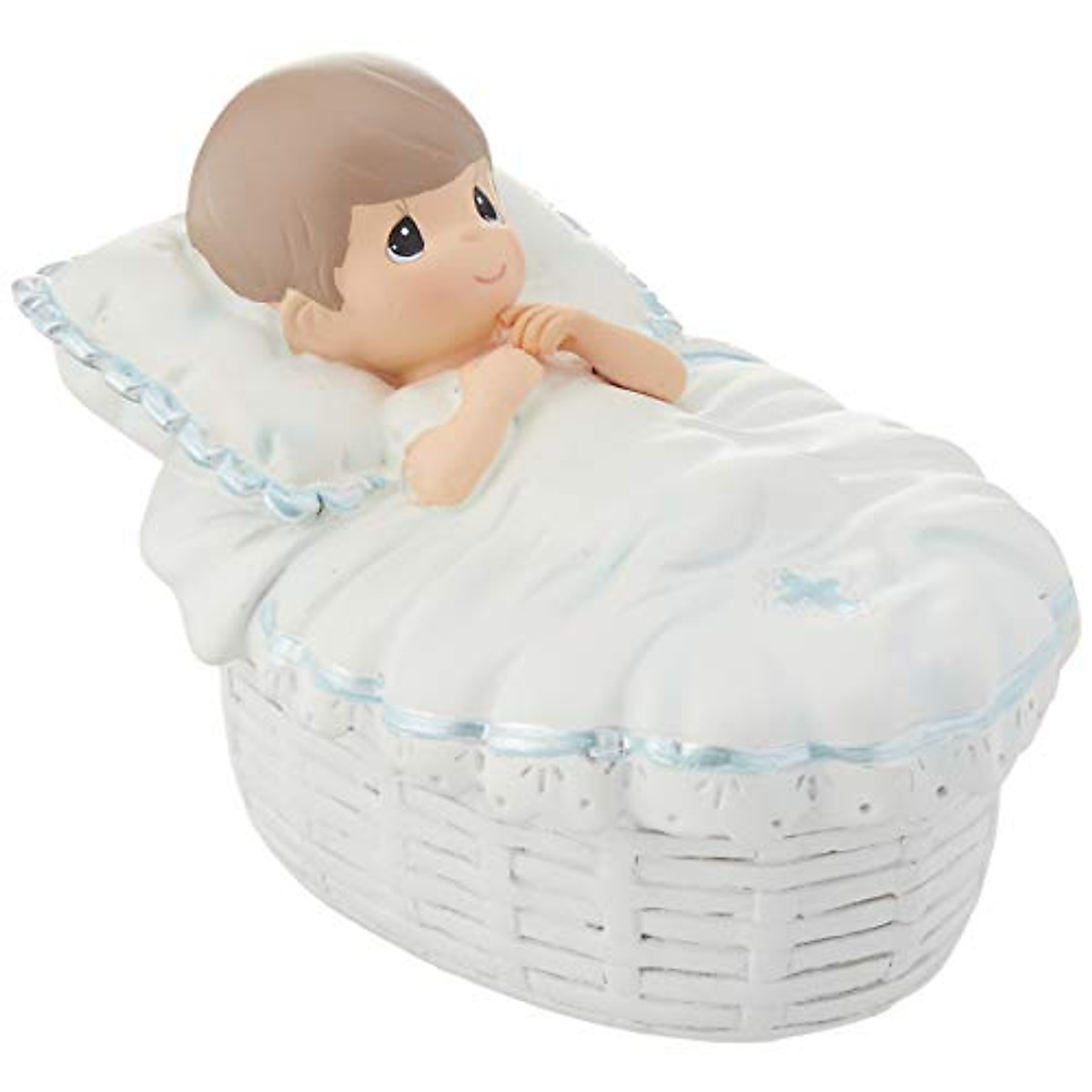 Precious Moments, Baptized In His Name Resin Box With Rosary, For Boy, 153407