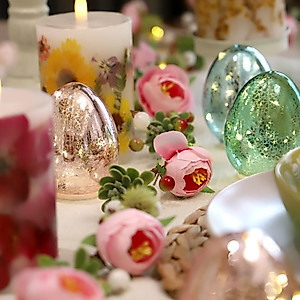 MIYA LIFE Easter Decorations Fairy String Lights | Battery Operated & Remote Controlled Bunny, Butterfly, Daisy and Rose Garland for Festive Spring Home Décor (Rose Garland)