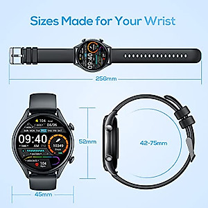 Smartwatch for Men Android iPhone: Smart Watch with Call & Text IP68 Waterproof Fitness Tracker for Sport Running Digital Watches with Heart Rate Blood Pressure Sleep Monitor Step Counter Round