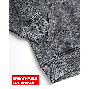 Reebok Boys' Sweatsuit Set - 2 Piece Fleece Hoodie Sweatshirt and Jogger Sweatpants (4-12), Size 8, Premium Black