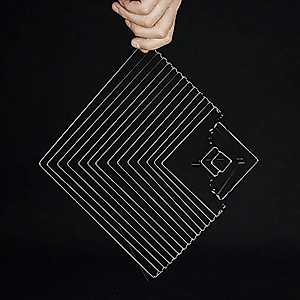 Atellani Square Wave | The Mesmerizing Kinetic Wind Spinner | Magical Calming Art Piece by Ivan Black (Silver)