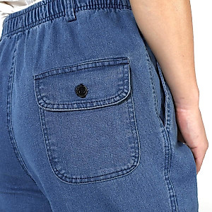 IDEALSANXUN Mens Elastic Waist Jeans Light Blue Jeans Relaxed Fit Stretch Jeans(Light Blue, 36x32)