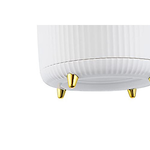 Desk Pencil Pen Holder, 5 Slots 360°Degree Rotating Pencil Pen Organizers for Desk, Desktop Storage Stationery Supplies Organizer, Cute Pencil Cup Pot for Office, School, Home, Art Supply (White)