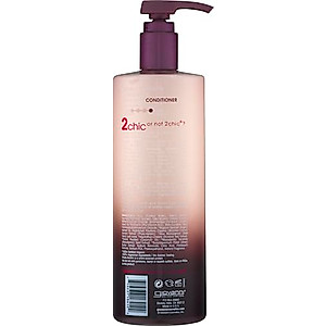 GIOVANNI 2chic Ultra-Sleek Conditioner - Brazilian Phyto-Keratin & Moroccan Argan Oil, Anti-Frizz Formula, Coconut, Shea Butter, Pro-Vitamin B5, Color Safe, Paraben Free - 24 oz
