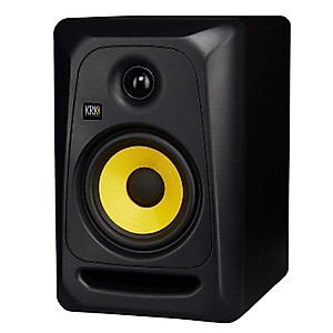 KRK Classic 5 Professional Bi-Amp 5" Powered Studio Monitor (2 Speakers) Pair of XLR Cable + Gravity Phone Holder, Black M