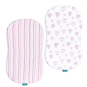 Bassinet Sheets Compatible with Halo Bassinet Swivel, Glide Sleeper & Baby Swaddles 0-3 Months for Girls