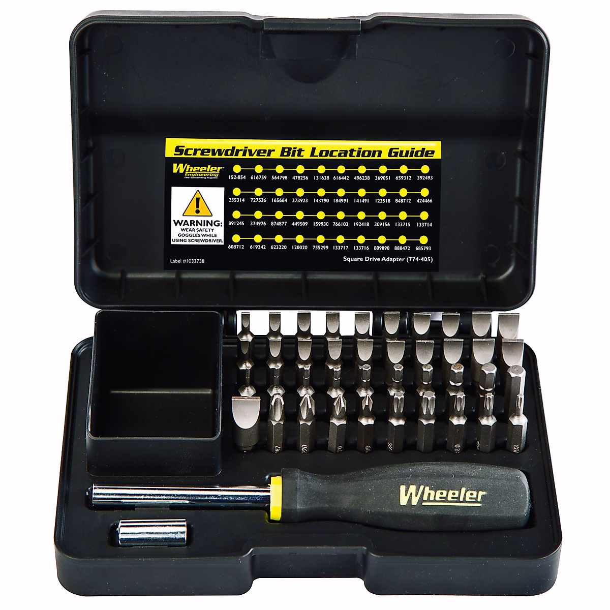 Wheeler 43-Piece Professional Gunsmithing Screwdriver Set with Magnetic Screwdriver Handle and Storage Case for Gunsmithing