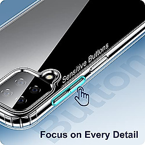 Vakoo Case for Samsung Galaxy A12 Case, 6.5-Inch, Ultra Clear Hard PC Back+Soft TPU Bumper Protective Phone Cover