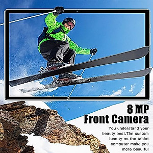 Haofy 2 in 1 Tablet, 10.1 Inch LCD Business Tablet 3 Card Slots Dual Camera for Family (US Plug)