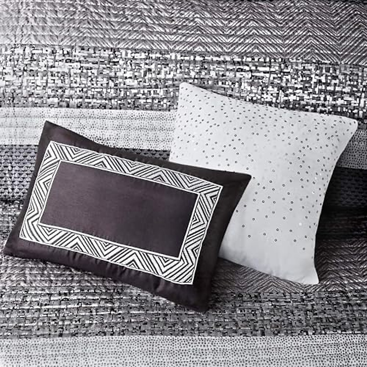 Madison Park Quilted Cal King Coverlet Set in Grey/Taupe Finish MP13-3400