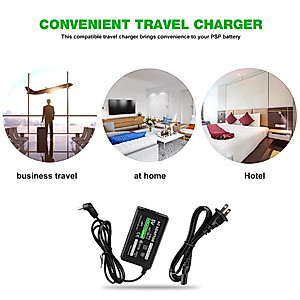 PSP Charger, AC Adapter Wall Charger Compatible with Sony PSP-110 PSP-1001 PSP 1000 / PSP Slim & Lite 2000 / PSP 3000 Replacement