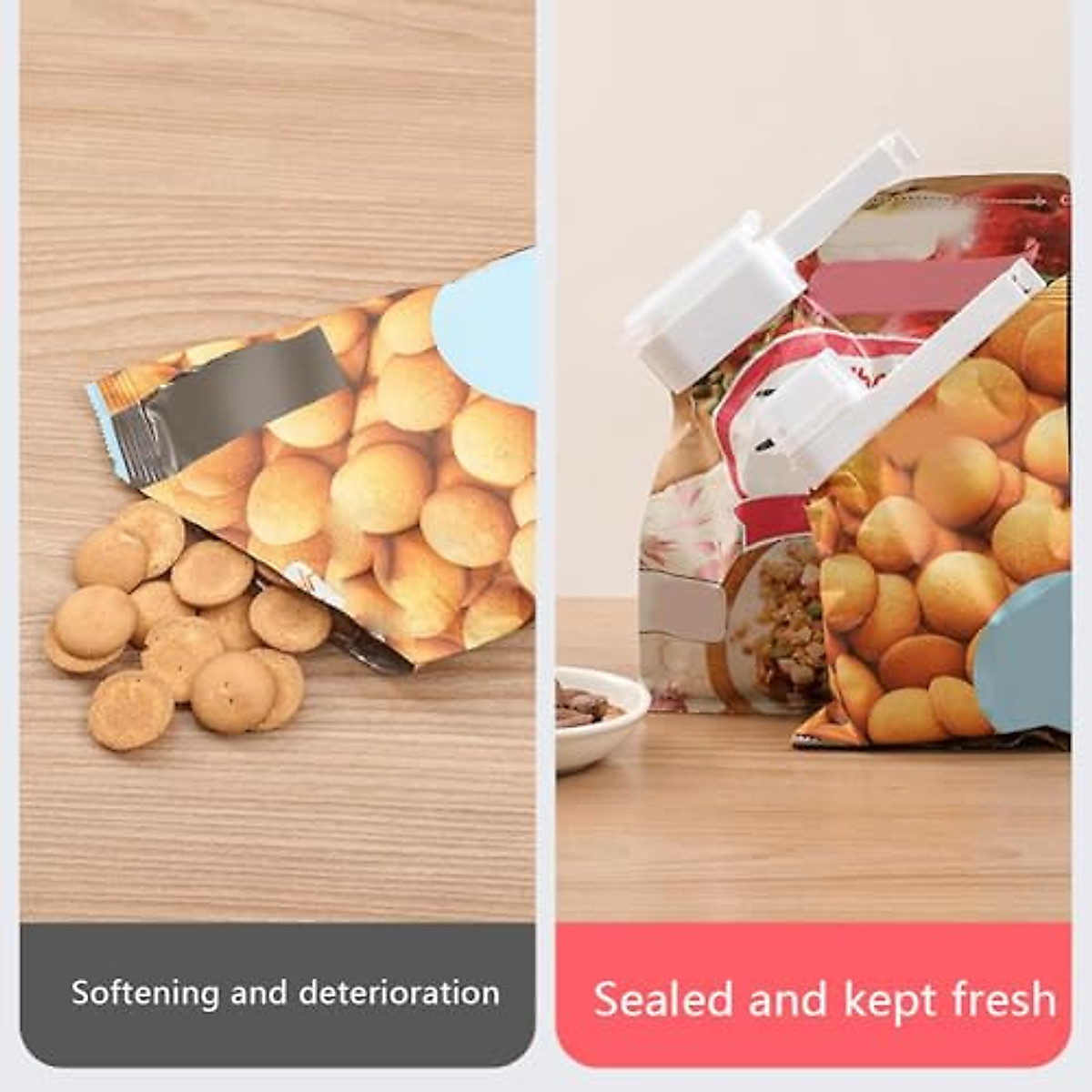 Food Bag Sealing Clip with Pour Spout,Snack Clips That Pour,Chip Bag Clips,Versatile Food Clip with Spout for Cereal, Suitable for Small Particle Food, Liquid,Flour and Baby Food Storage Organizer