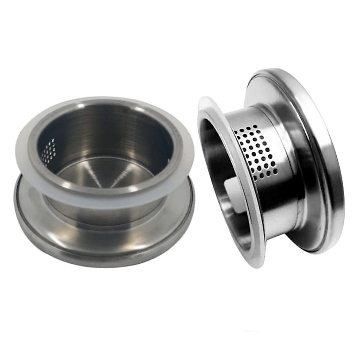 HONGYUNoH 2pcs Stainless Steel Glass Water Pitcher Lids Anti-Dust Splash Resistant Stoppers Covers with Drain for Beverage Carafe Pouring