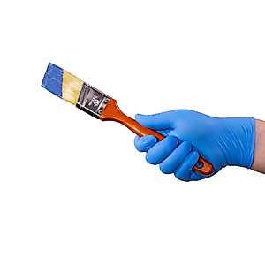 X3 Blue Nitrile Disposable Industrial Gloves, 3 Mil, Latex/Powder-Free, Food-Safe, Non-Sterile, Textured, Large, Case of 1000