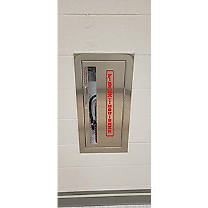 Vertical Premium Self-Adhesive Vinyl Fire Extinguisher Cabinet RED decal 2" x 18" bulk pack of 10