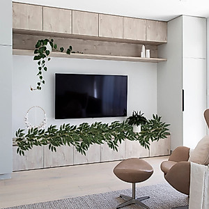 Uieke 3pcs 17.7ft Artificial Vines Fake Greenery Garland Willow Leaves with Total 60 Twigs Stems Hanging Plants String for Indoor Wedding Party Home Garden Wall Garden Decoration