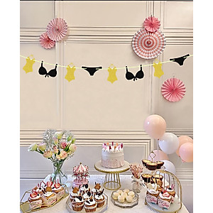 Bachelorette Banner Gold Black Glitter, Lingerie Party Decorations, Bachelorette Party Banner, Lingerie Shower Decorations, Bridal Shower Banner, Bra Panties Banner, Bachelorette Party Decorations