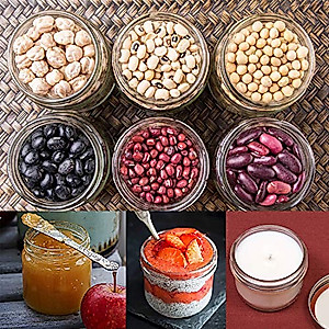 SPANLA Small Mason Jars with Lids, 40 PACK Canning Jars 4 oz Mini mason jars with Lids and Bands 4 oz Glass Jars Ideal for Jelly Jam, Honey, Wedding Favors, DIY Spice Jars