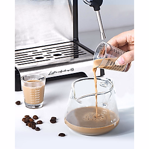 SAIAOKJ Shot Glasses Measuring Cup Set 2PACK Espresso Shot Glasses Liquid Heavy Glass 26-Incremental Measurement 1 OZ, 2 TBS, 6 TSP, 30 ML Kitchen Tools (Red)