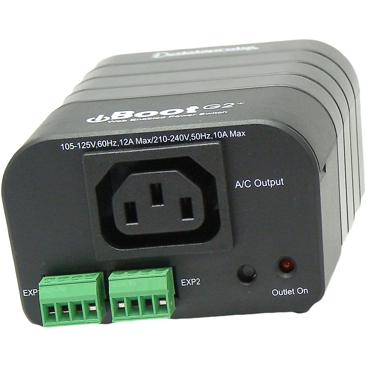 Dataprobe iBoot-G2S Web IP Power Switch, 12 AMPs at 105-125 VAC, Built-in 2 Port Network 10/100 Switch, Remote Power Switch, Cloud Controlled. Remote Devices Remotely