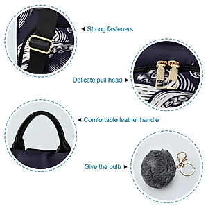 ALAZA Hand Drawn Octopus Animal Navy Blue Backpack Purse for Women Anti Theft Fashion Back Pack Shoulder Bag