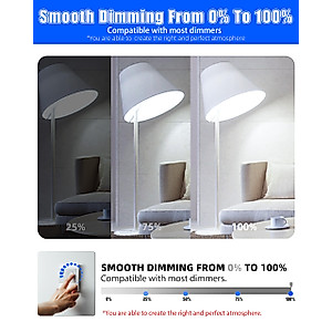 MASTERY MART Led Light Bulbs 10 Watt [60 Watt Equivalent], A19 - E26 Dimmable, 800 Lumens, Medium Screw Base, Energy Star, UL Listed (5000K Daylight White, 10 Count (Pack of 1))