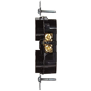 Leviton T5320-E 15 Amp 125V Tamper Resistant, Duplex Receptacle, Residential Grade, Grounding, 10-Pack, Black