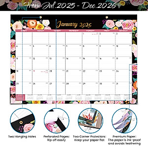 2023 Desk Calendar - 12 Monthly Desk/Wall Calendar 2023, January 2023 - December 2023, 16.8" x 12" Monthly Desk Calendar Pad with Corner Protectors, Thick Paper, Ruled Blocks
