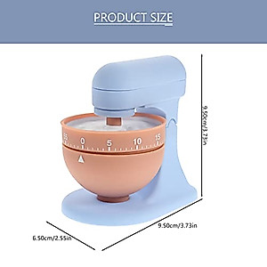 SOLUSTRE Kids Clock Hand Mixer Timer Egg Beater Mixing Kitchen Cooking Timer Clock Loud Alarm Counters Manual Timer for Baking Children Handheld Mixer