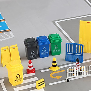 SHIDXIB 10Pcs Creative Trash Can Miniature Mini Trash Bin Sorting Bucket Scene Ornament