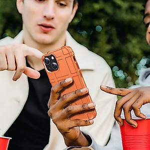 LABILUS for iPhone 13 Mini Case, Rugged Shield 8ft Drop Proof TPU Thick Armor Tactical Protective Case Compatible with iPhone 13 Mini (5.4 inches) - Sunlight Orange