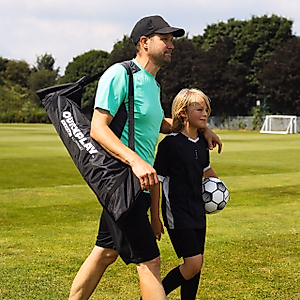 QUICKPLAY Kickster Soccer Goal Range – Ultra Portable Soccer Goal | Quick and Easy Set Up | Includes Soccer Net and Carry Bag | Available in 7 Sizes [Single Goal]