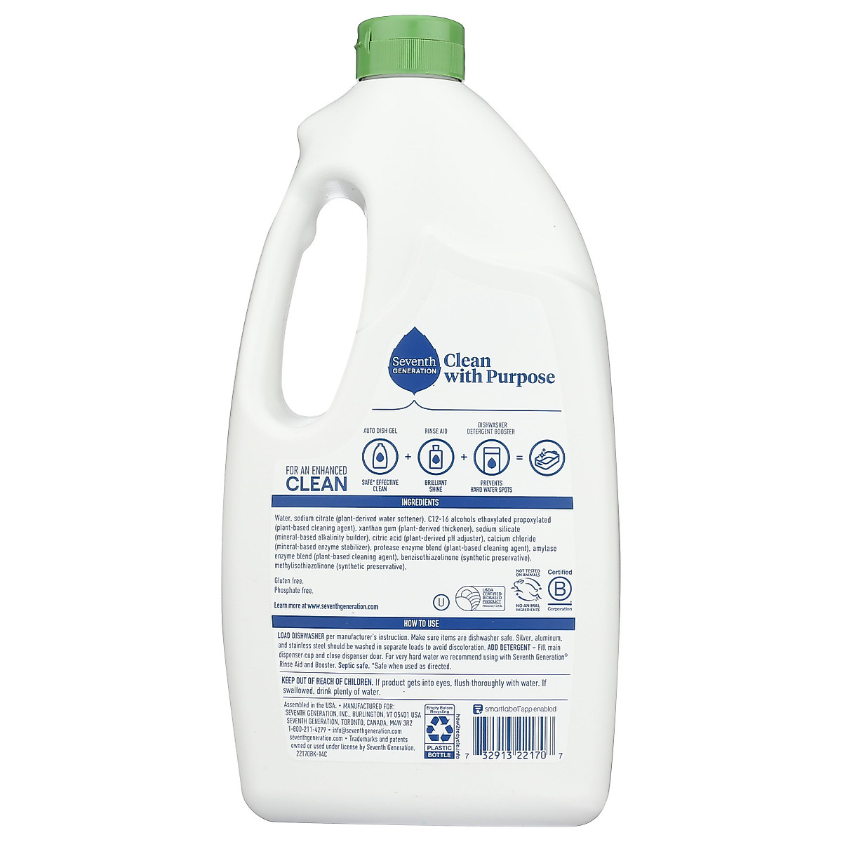 Seventh Generation Free and Clear Dishwasher Detergent Gel 42 Fluid ounce