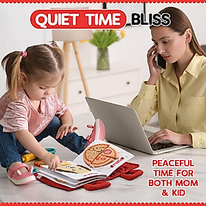Jurns Quiet Book for Toddlers 1-3 Years Old - Montessori Travel Toys for Kids - Soft Cloth Children Book - Quiet Toys for Boys and Girls - Sensory Toddler Activities Book - Kid’s Gift Idea