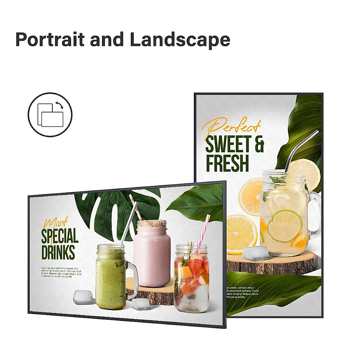 AG Neovo DS5551U 55'' Commercial Digital Signage Display for Business, All-in-one, 4K UHD, 500 nits, HDMI, USB, LAN, 24/7 Operation, Portrait and Landscape, Zero-Gap Wall Mount Kit Included