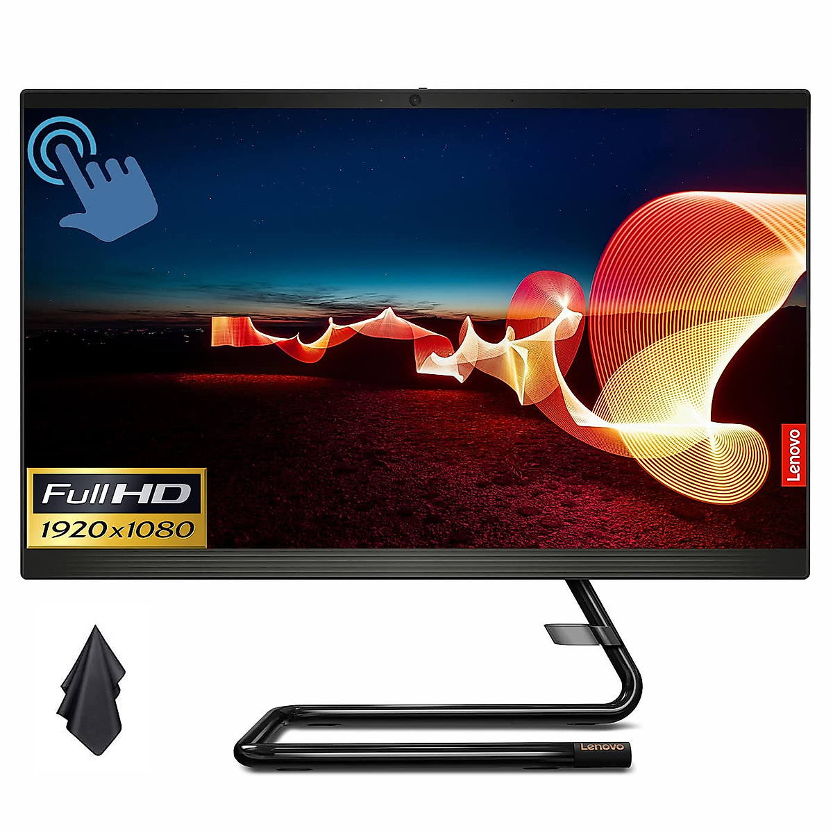 Lenovo IdeaCentre AIO 3 All-in-One Desktop Computer, 21.5 Inch FHD Touchscreen IPS Display, AMD Athlon 3050U, 4GB RAM, 1TB HDD, DVD, WiFi and Bluetooth, Windows 10 Home, Keyboard & Mouse Included