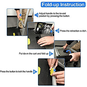 Platform Truck Folding Hand Truck 330 LB 2 Packs Heavy Duty Utility Dolly Flatbed Luggage Push Cart Fully Folded Compact Cart, Portable Trolley with Elastic Ropes Easy Storage, Lightweight for Moving