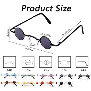 JUFORHQC Retro Glasses Out-of-The-Ordinary Sunglasses with Extremely Small Lenses Unisex