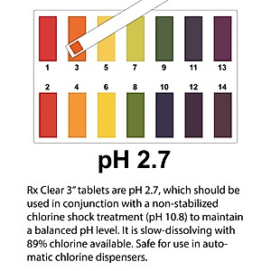Rx Clear 3" Inch Stabilized Chlorine Tablets | Individually Wrapped Chlorinating Tabs for Sanitizing Swimming Pools & Spas | Long Lasting, Slow Dissolving, and UV Protected | 50 Pounds