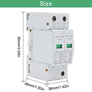 weideer 2P Voltage Surge Arrester Device Circuit Breaker,DC Photovoltaic Lightning Protector Low-Voltage Arrester-40KA