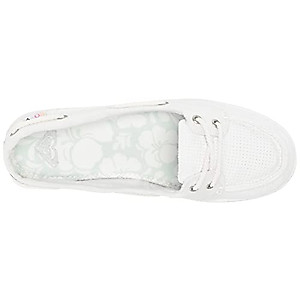 Roxy Women's Ahoy Slip On Boat Shoe Sneaker, White, 7