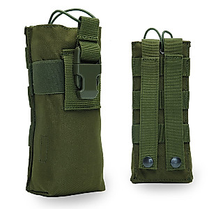 AR-152 Radio Pouch Tactical Radio Holder Radio Case Molle Radio Bag Nylon for GPS Phone AR-152 UV-5R 3800mAh Two Way Radio Walkie Talkies (Green)